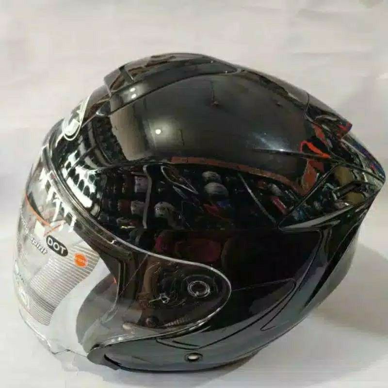 Jual INK HELM DYNAMIC SOLID BLACK GLOSSY | INK ORIGINAL SINGLE VISOR ...