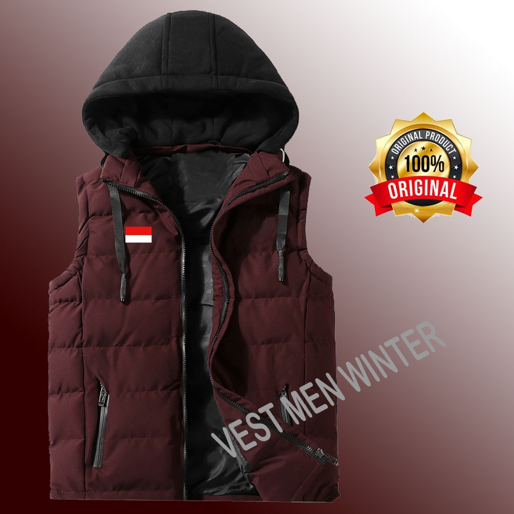Jual Jaket Rompi Pria Terabru Berlogo Bendera, Rompi Lapangan Anti ...