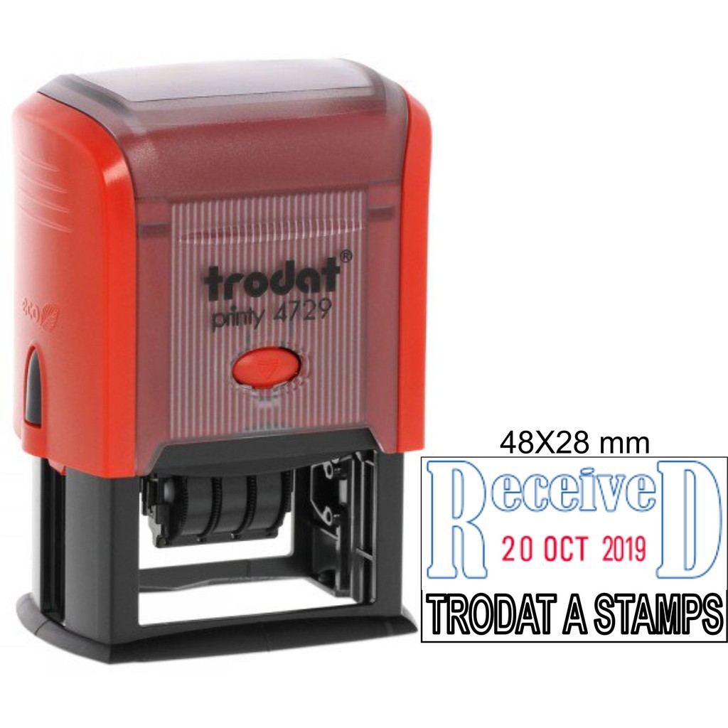 Jual Stempel Trodat 4729 (50x30 mm) Stempel text + tanggal bulan tahun ...