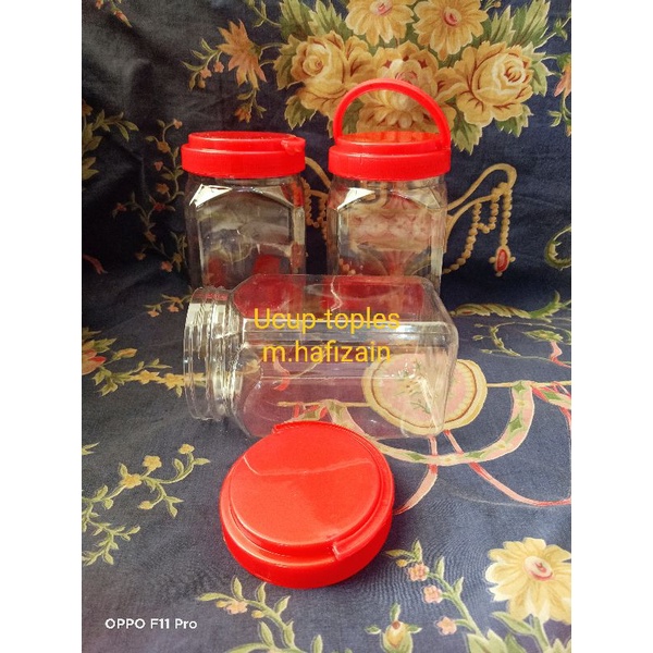 Jual Toples Kotak 1 liter handle/Toples kotak/Toples 1 liter | Shopee ...