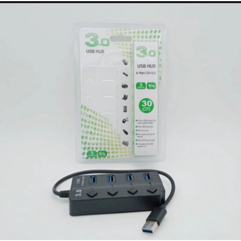 Jual usb hub 3 0 usb 4 port mejec high speed 30cm | Shopee Indonesia