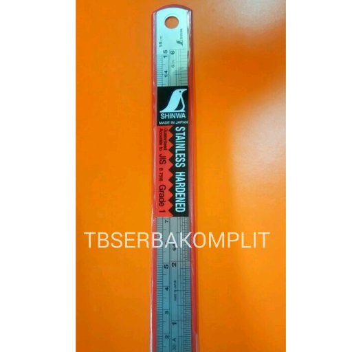Jual Penggaris Shinwa 15cm JAPAN ASLI 401A H401A 6in 6 in 15 cm 150mm 150 mm stainless steel ...
