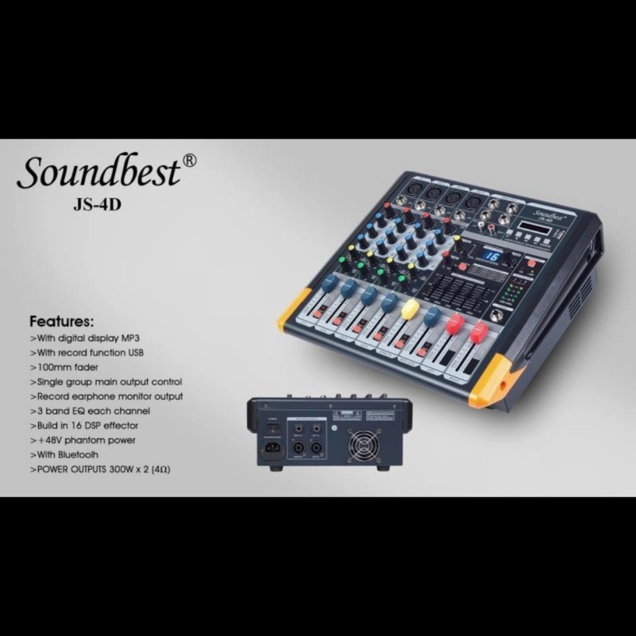 Jual Power Mixer Soundbest JS 4D JS-4D JS4D 4 Channel 2 x 150W Original ...