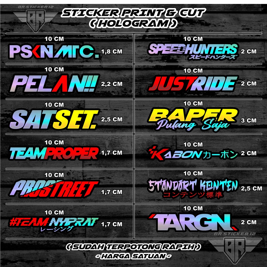 Jual Sticker Print Racing Stiker racing terbaru / stiker motor / stiker ...