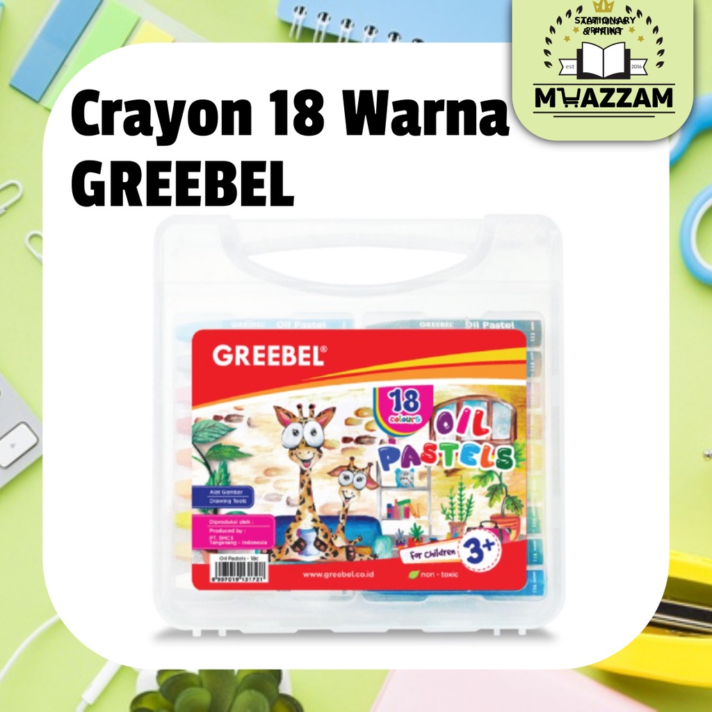 Jual GREEBEL Crayon Krayon Kids Oil Pastel 18 Warna | Shopee Indonesia
