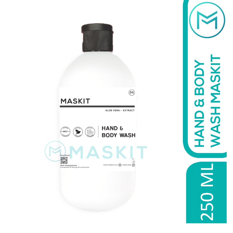 Jual Hand & Body Wash Sabun Mandi Cair Maskit Natural 250ml | Shopee Indonesia