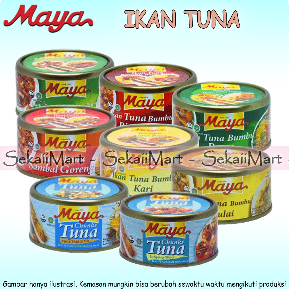 Jual MAYA Chunks Tuna 185g - Ikan Tuna Kalengan All Variant | Shopee ...