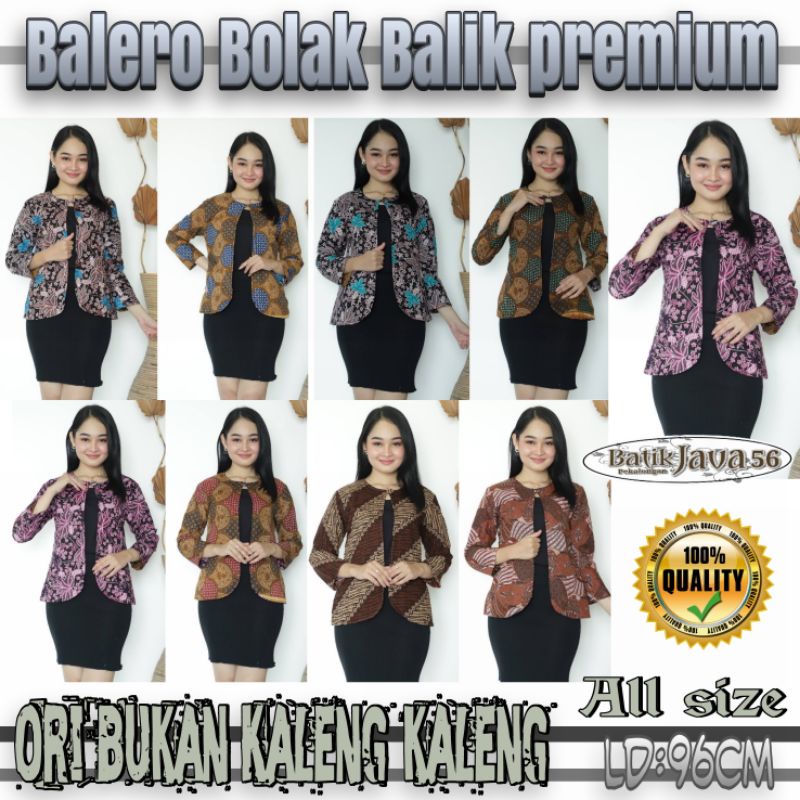 Jual BALERO BATIK WANITA BOLAK BALIK BLAZER PANJANG ROMPI JUMBO ...