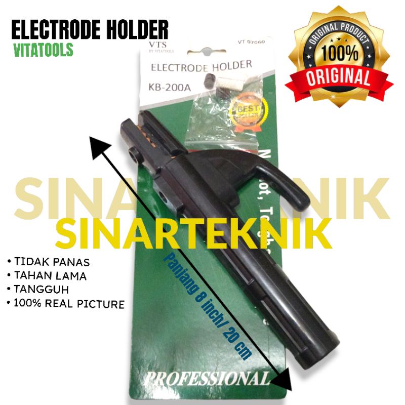Jual Vitatools Electrode Holder KB-200A / Stang Las 200 Ampere/Inferter/Gagang Travo Las ...
