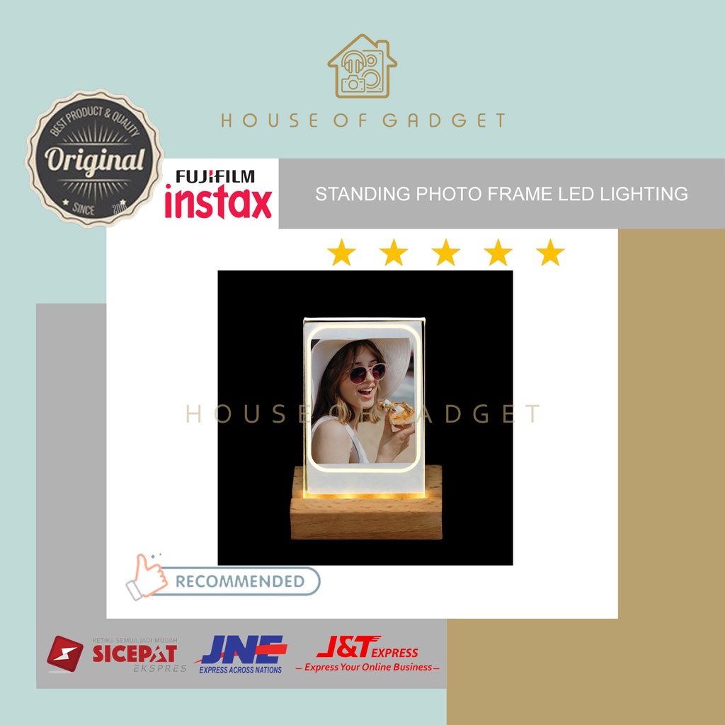 Jual Acrylic Standing Photo Frame Stand Foto Akrilik with Lighting LED ...