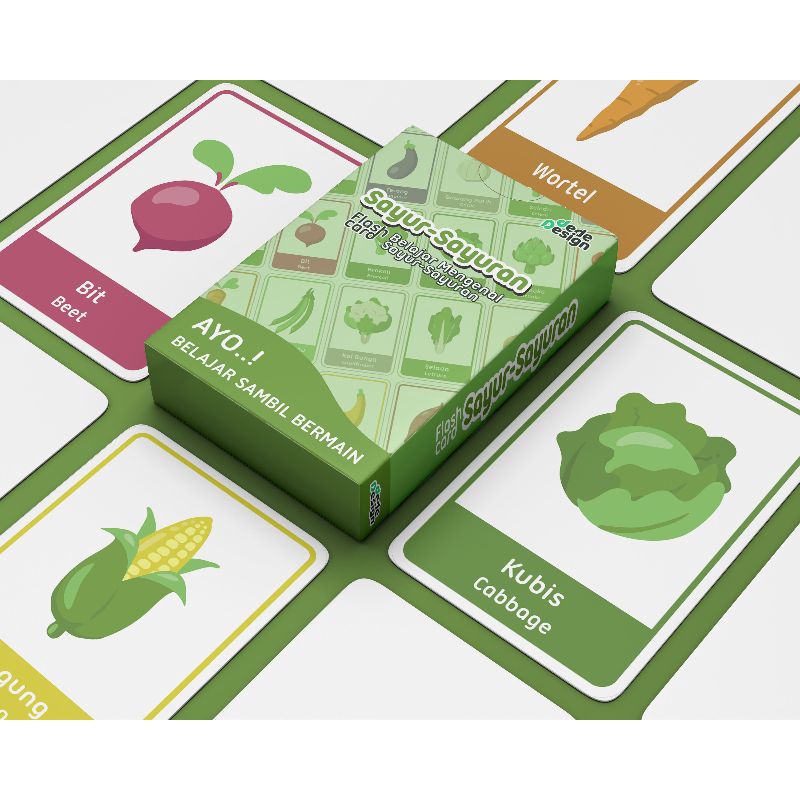Jual FLASH CARD KARTU EDUKASI ANAK NAMA SAYUR-SAYURAN | Shopee Indonesia