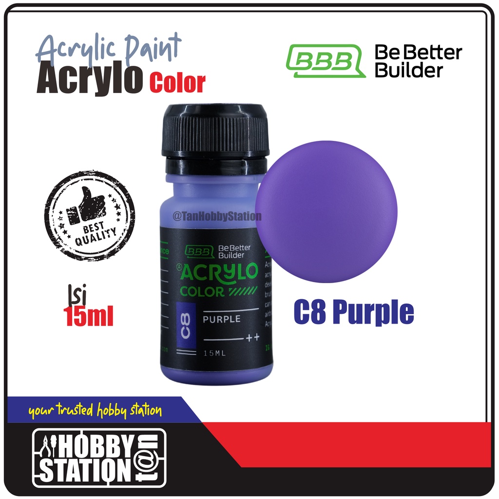 Jual Acrylo Color PURPLE - Gundam ModelKit Acrylic Repaint Airbrush ...