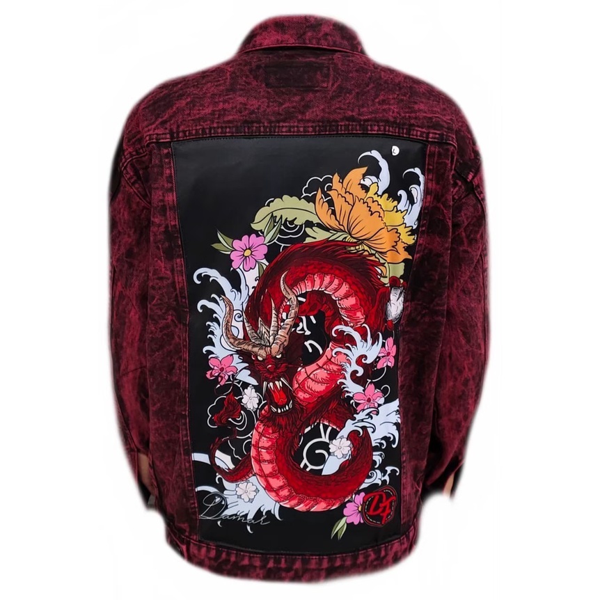 Jual Jaket Jeans Printing Bergambar belakang - Jaket Denim Distro ...