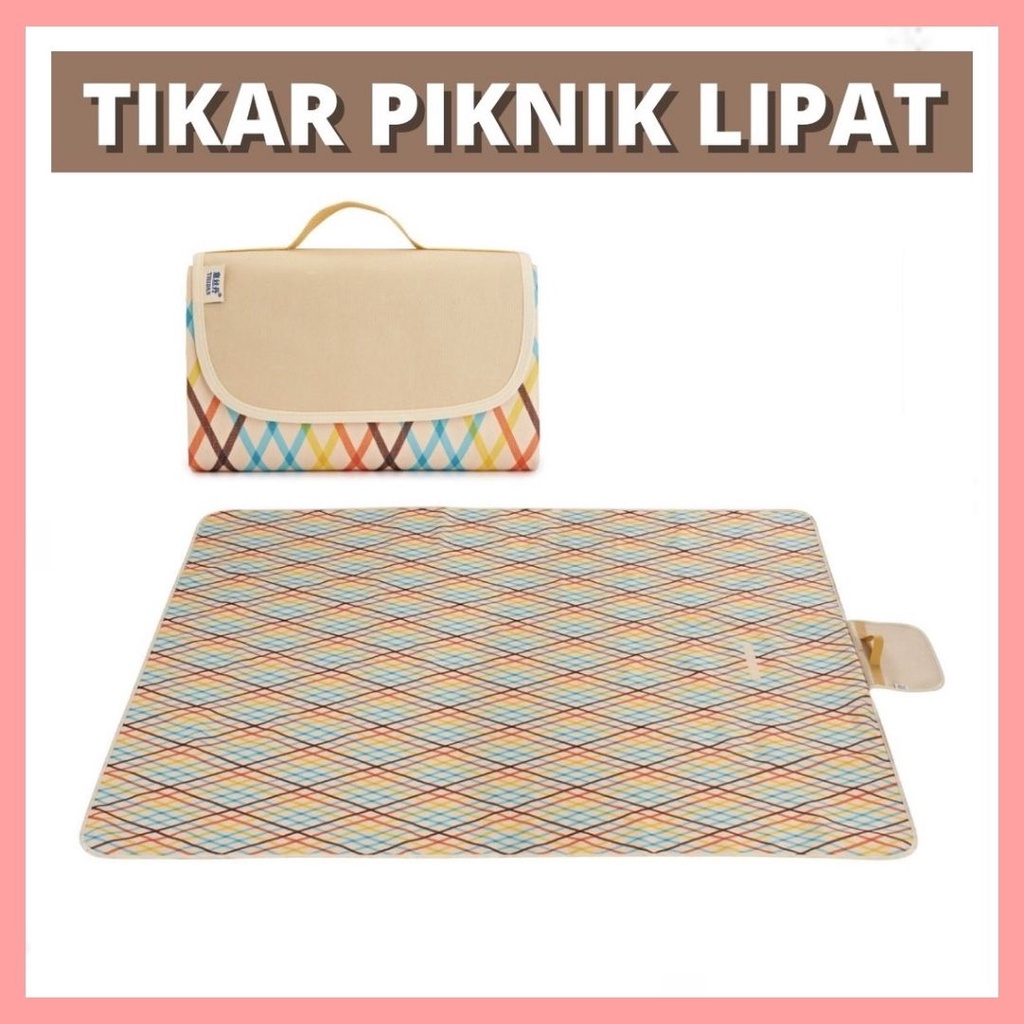 Jual Tikar Piknik Lipat Anti Air Jumbo TEBAL Camping Outdoor Uk 195 cm ...