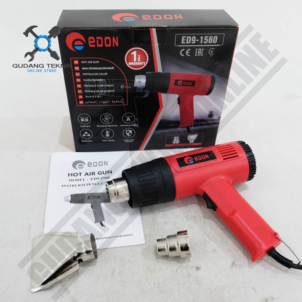Jual Heat Gun Edon ED9-1560 / Heatgun Edon ED-91560 - Alat Pemanas ...