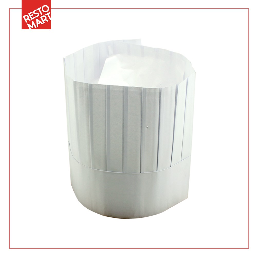 Jual Topi Koki Premium / Classic Paper Hat 30 cm White (10 Pcs) GRADE ...