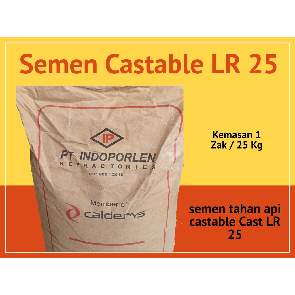 Jual Semen Cor Tahan Api Castable LR25 Indoporlen 1 Zak@25kg | Shopee ...