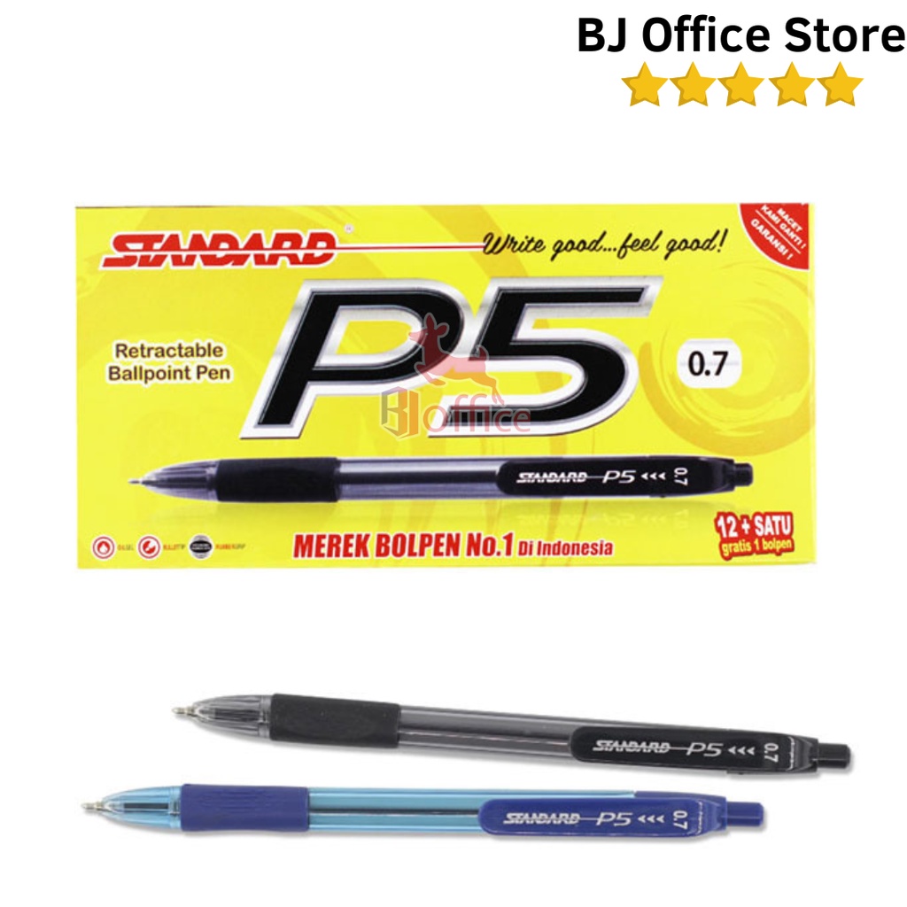 Jual BALLPOINT STANDARD P5 / PULPEN P5 STANDARD 0.7 MM / Lusin | Shopee Indonesia