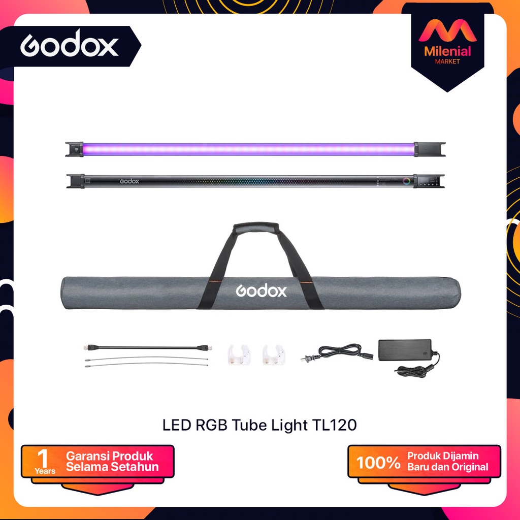 Jual Godox TL120 RGB LED Tube Light - Godox LED TL120 RGB | Shopee ...