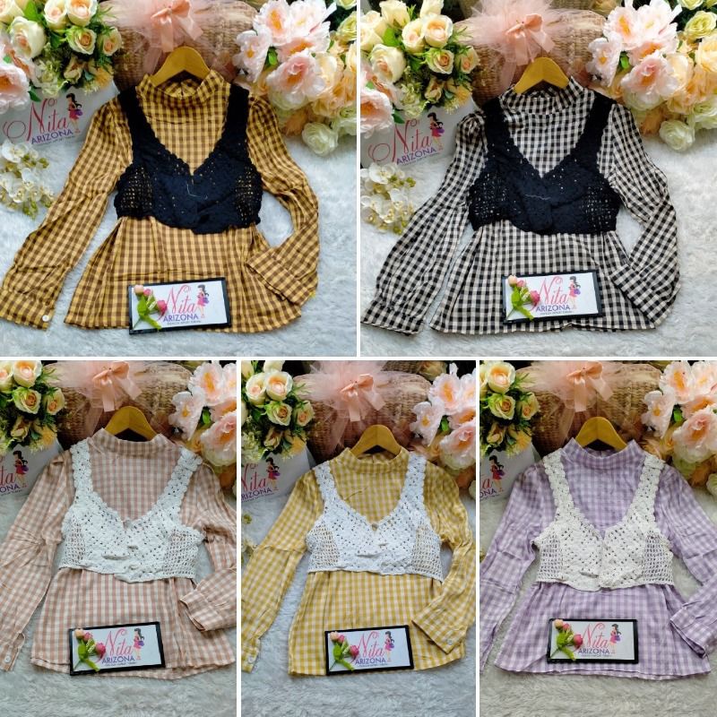 Jual ATASAN TIAVA PLUS ROMPI RAJUT IMPORT REALPICT NITA ARIZONA ...