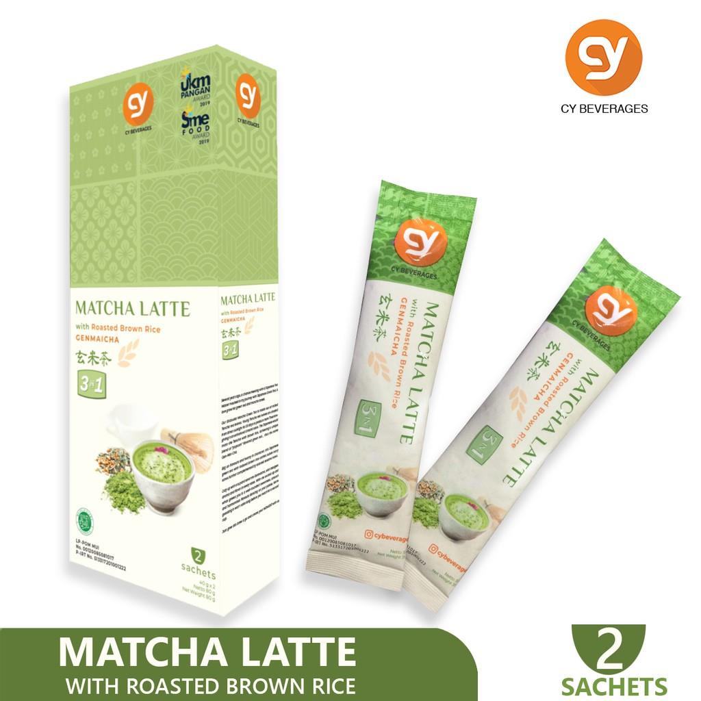 Jual Cy Matcha Latte With Brown Rice Genmaicha Latte 2S | Shopee Indonesia