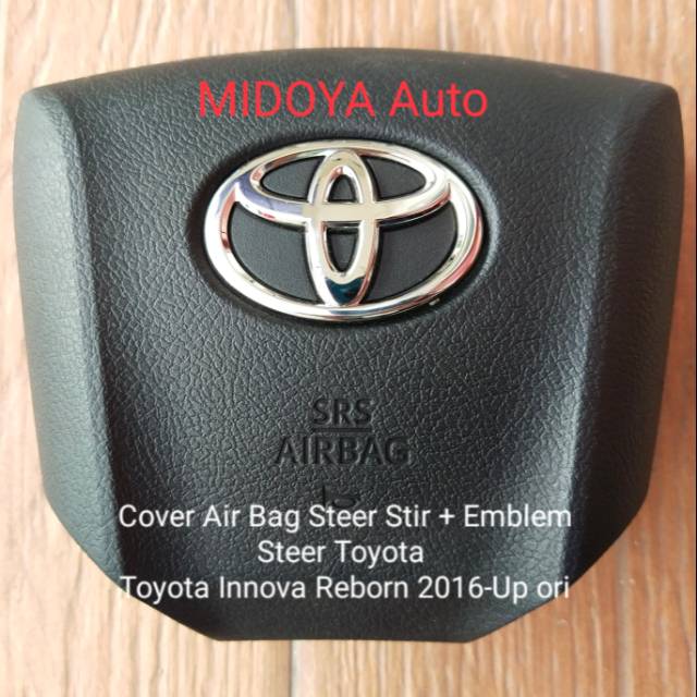 Jual Cover Air Bag Steer Stir + Emblem Steer Toyota Innova Reborn 2016 ...