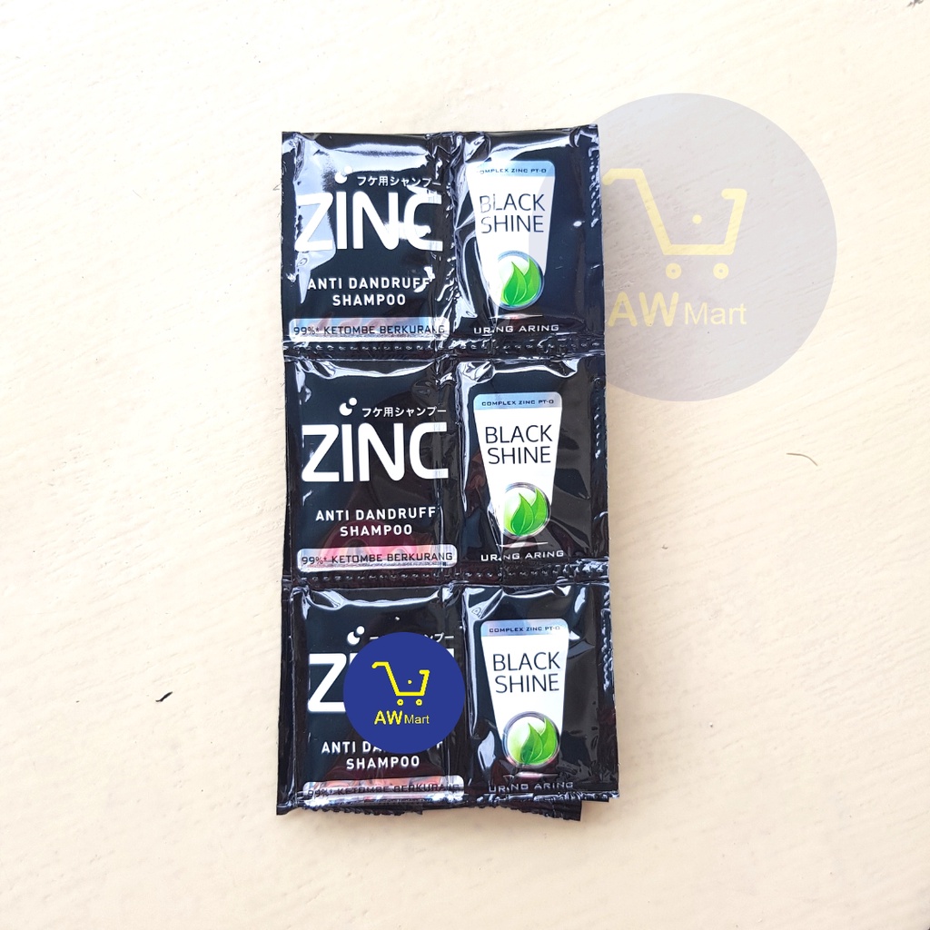 Jual SHAMPOO ZINC SACHET 10 ML 1 RENTENG 12 SACHET atau 24 PCS x5ml ...