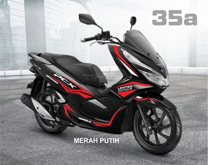 Jual CUTTING sticker pcx cutting sticker limited edition merah putih ...