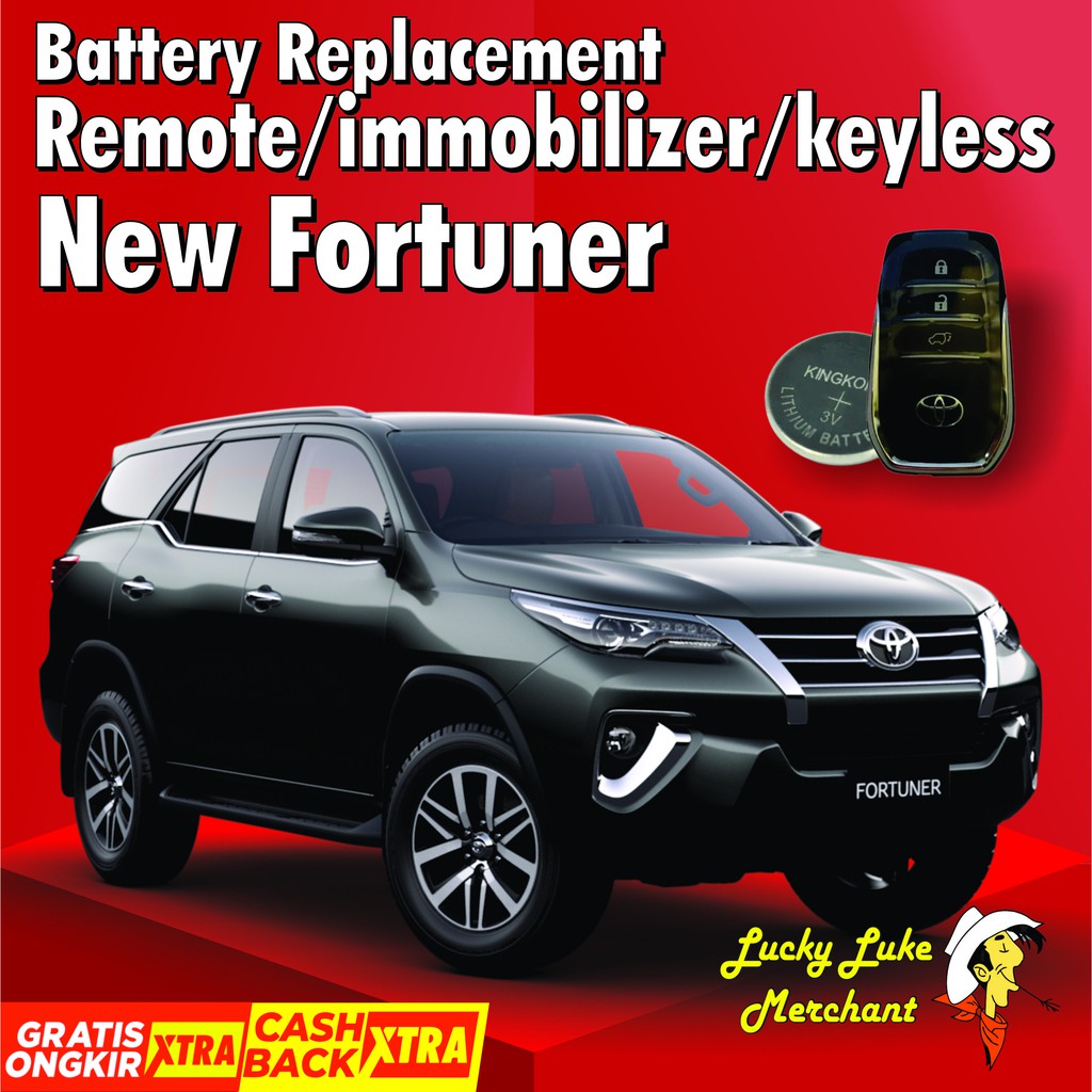 Jual baterai remote kunci mobil Toyota All New Fortuner VRZ immobilizer ...