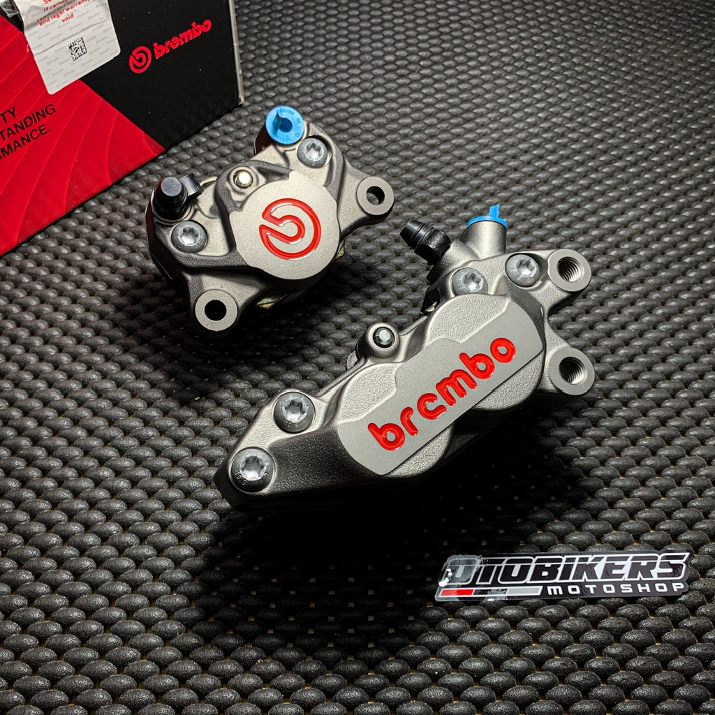 Jual KALIPER BREMBO 4P 2P 1 PIN RED LOGO ORIGINAL 4 PISTON 2 PISTON DEPAN BELAKANG | Shopee ...