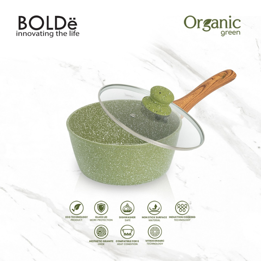 Jual BOLDe Organic Green Sauce Pan 18cm + Lid | Shopee Indonesia