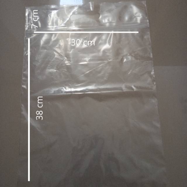 Jual Plastik klip ziplock besar tebal 30x38+7 (50pcs) untuk baju,sepatu ...
