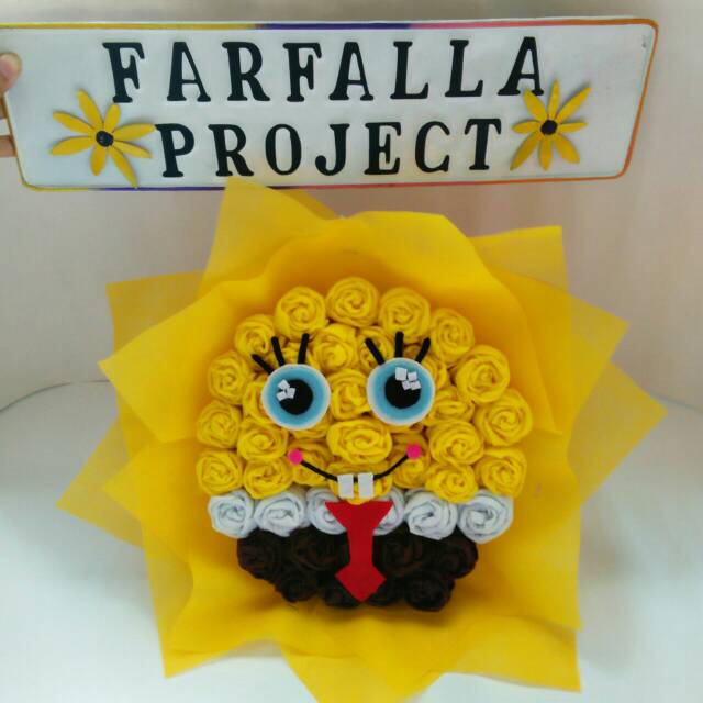 Jual buket karakter spongebob/buket wisuda diameter 15cm | Shopee Indonesia