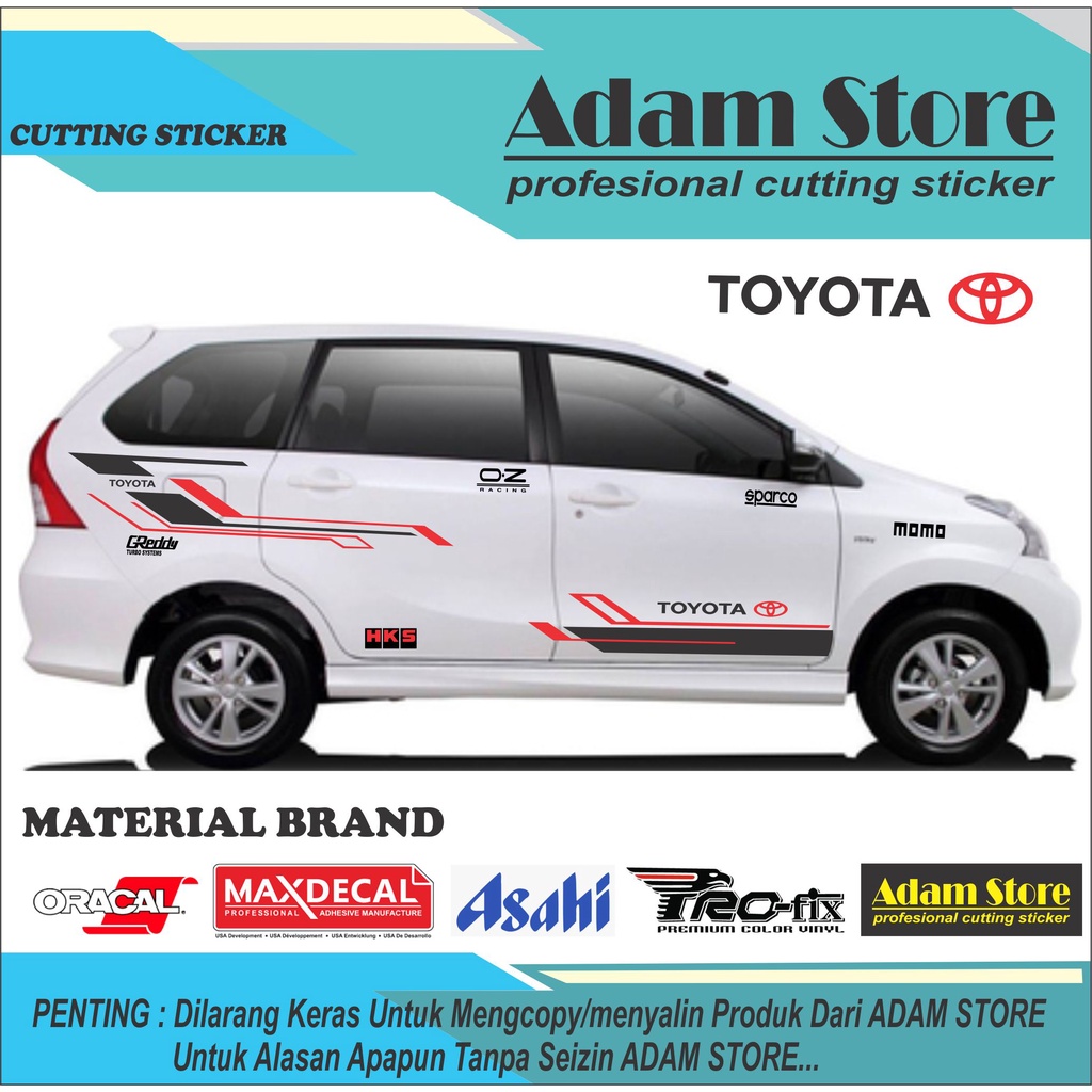 Jual sticker mobil avanza sticker avanza sticker toyota avanza sticker ...