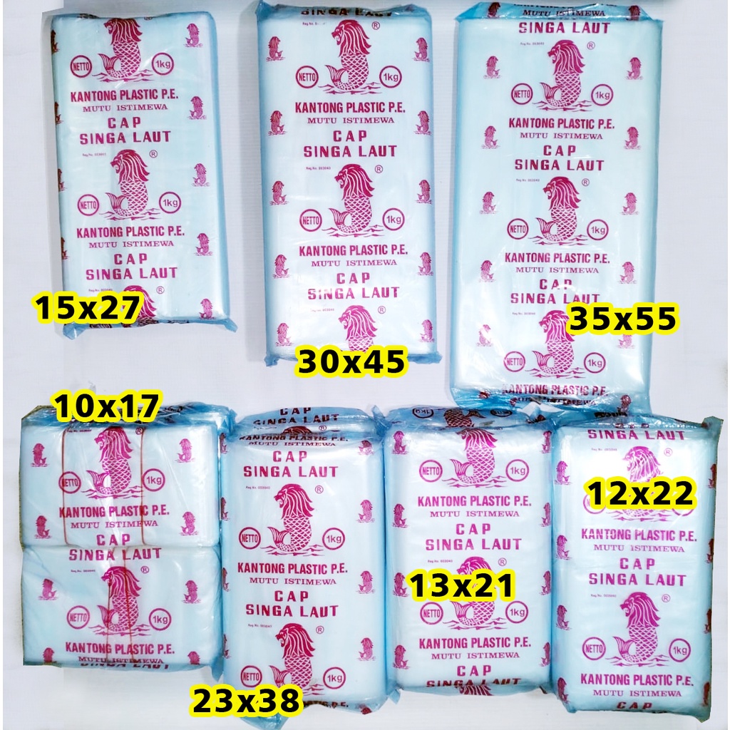 Jual Plastik PE Bening Cap Singa Laut / Plastik Es Batu / Gula / Minyak ...