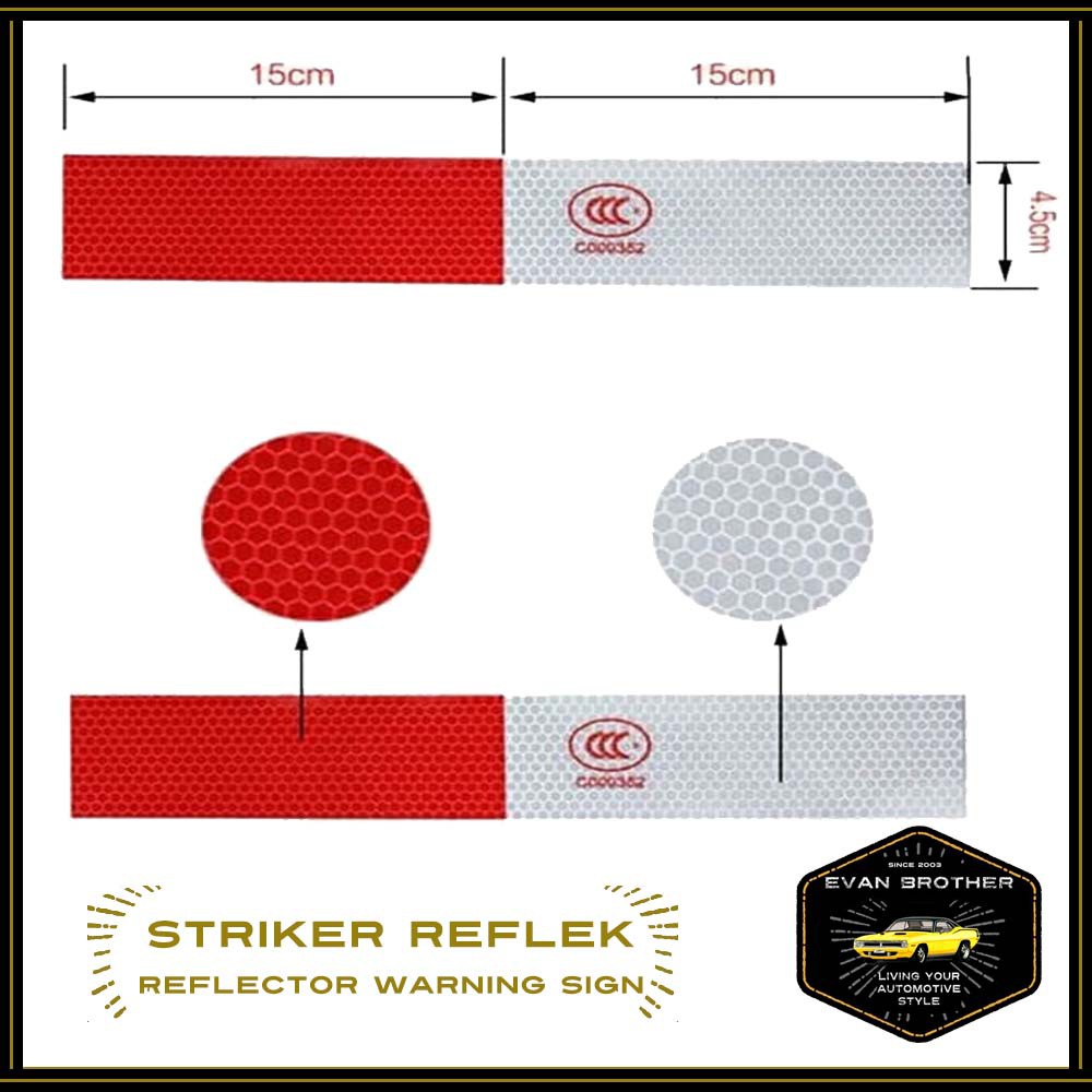 Jual Stiker Reflektor Pemantul Cahaya Sticker Reflector Warning Sign ...