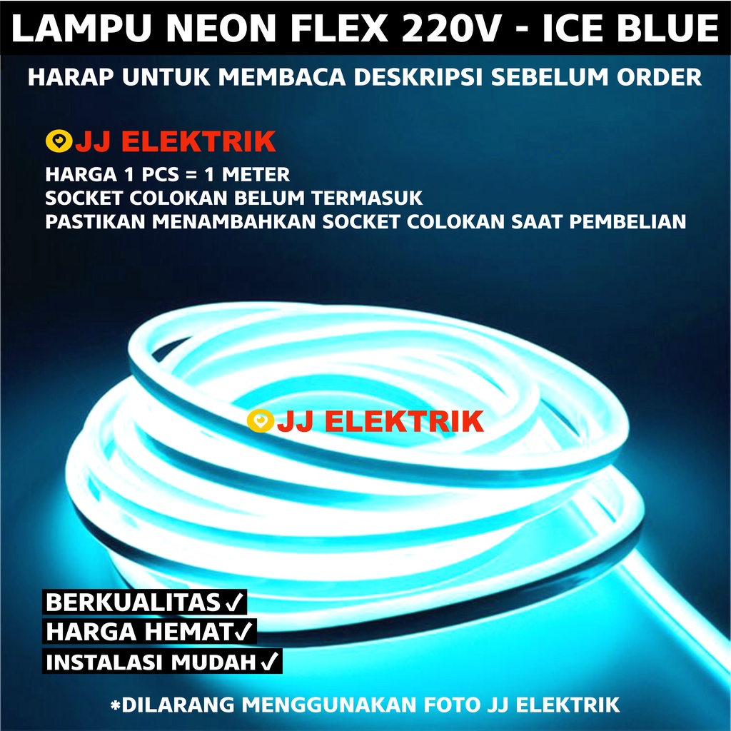 Jual Lampu LED Neon Flex Selang Neonflex Sign Strip Fleksibel Blue Ice ...
