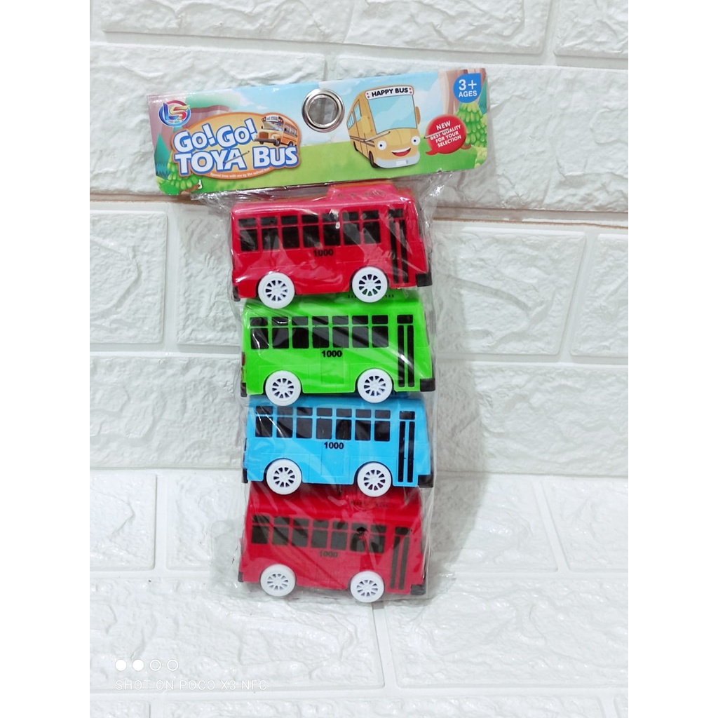 Jual MAINAN ANAK TOYA BUS ISI 4 PCS SATU SET / MAINAN BUS TOYA ISI 4 ...