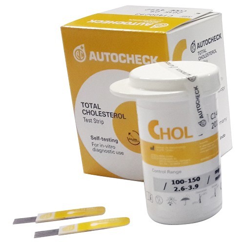 Jual Strip Cholesterol Autocheck isi 10 strip (exp 02.2025) | Shopee ...