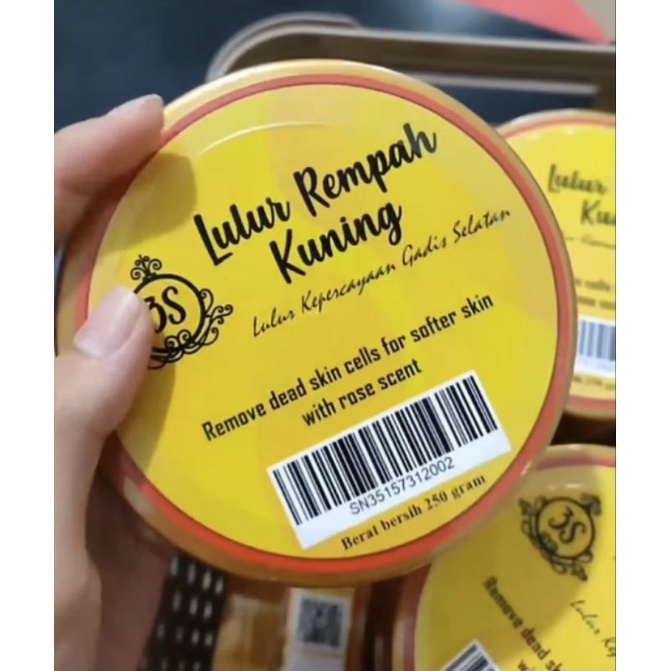 Jual lulur hitam 3s / lulur rempah kuning 3s 250 gr memutihkan kulit ...