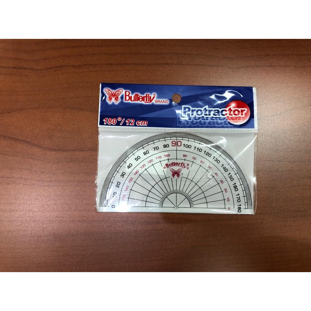 Jual BUSUR BUTTERFLY 180 360 DERAJAT BULAT 1/2 LINGKARAN PROTRACTOR ...