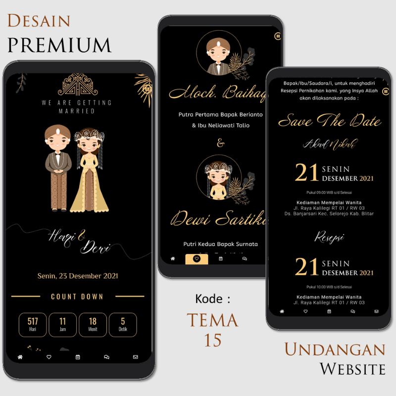 Jual Undangan Website Pernikahan Murah | Tema 15 - Undangan Web ...