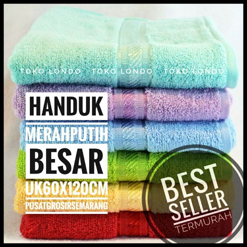 Jual Handuk Mandi Besar MERAH PUTIH Handuk MP uk 60x120 cm MURAH handuk ...