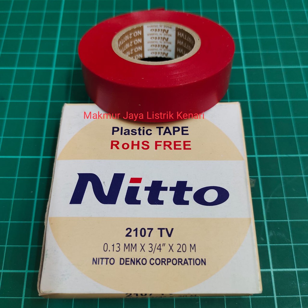 Jual Isolasi Nitto / Isolasi Listrik Nitto Hitam Merah Biru Kuning ...