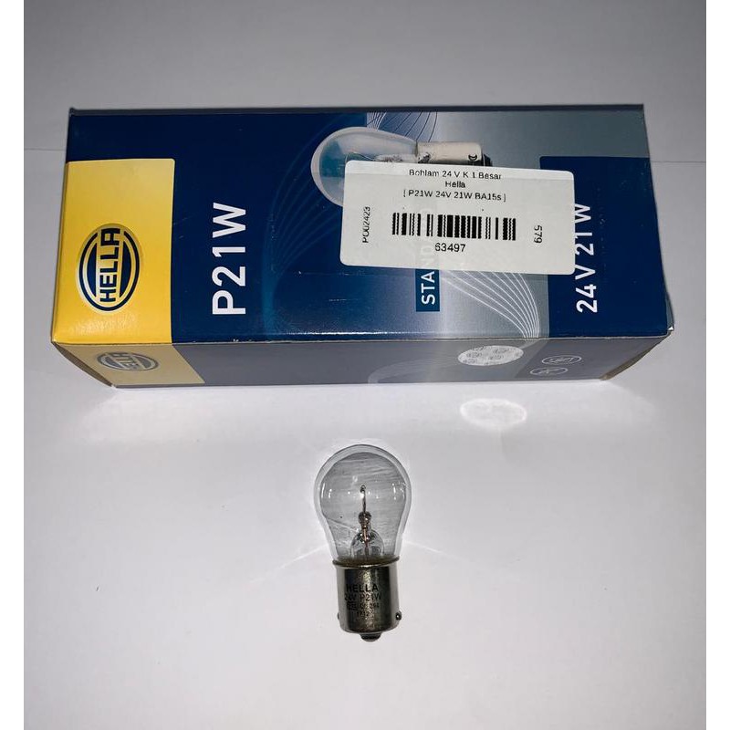 Jual Bohlam 24 V K 1 Besar Hella P21W 24V 21W -63497 | Shopee Indonesia