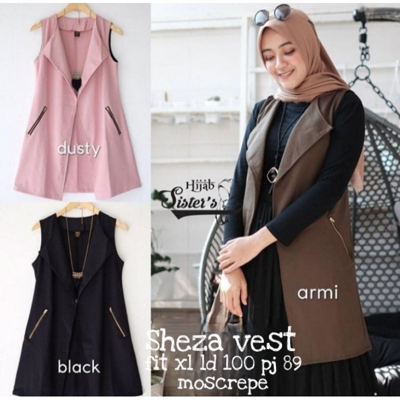 Jual Terbaru Outher Long Tunik/Tunik Rompi Panjang/Rompi Blazer/Rompi ...