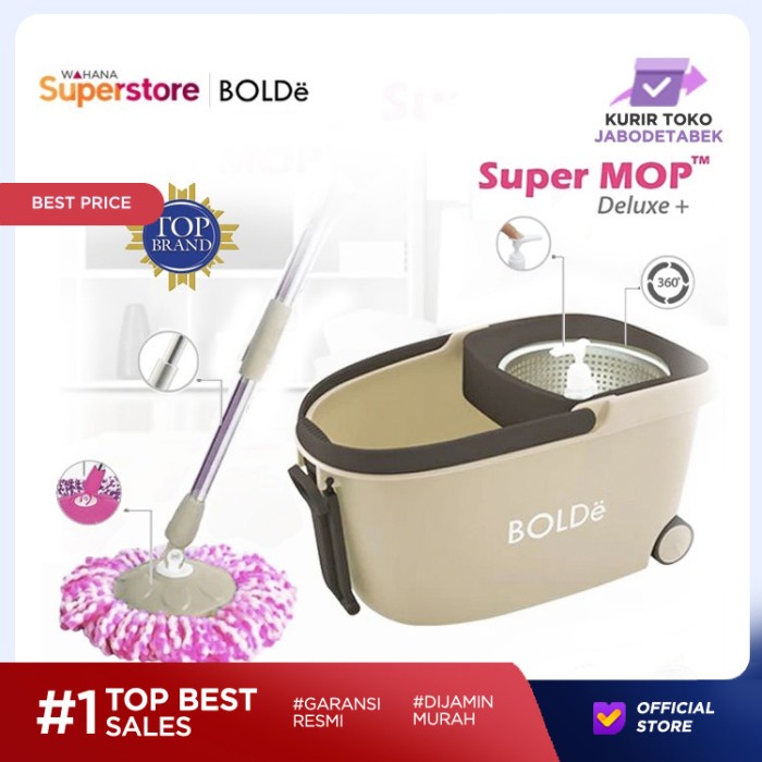 Jual Bolde Super MOP DELUXE+ Beige | Shopee Indonesia