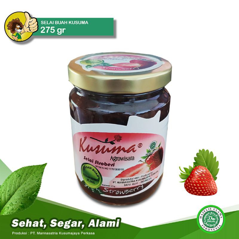 Jual Kusuma Agrowisata - Selai Stawberry 275gr (1 karton) | Shopee ...