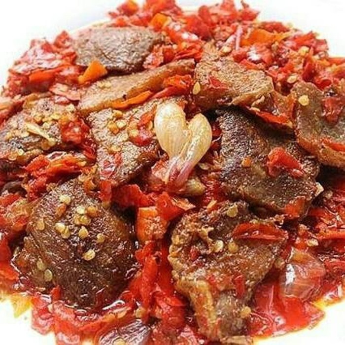 Jual DENDENG SAPI BALADO (250gr) || Lauk Pauk. Ready To Eat. Lauk ...