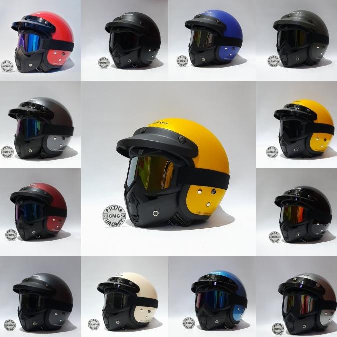 Jual PROMO PAKET HELM CARGLOSS RETRO GOOGLE MASK / HELM RETRO | Shopee ...
